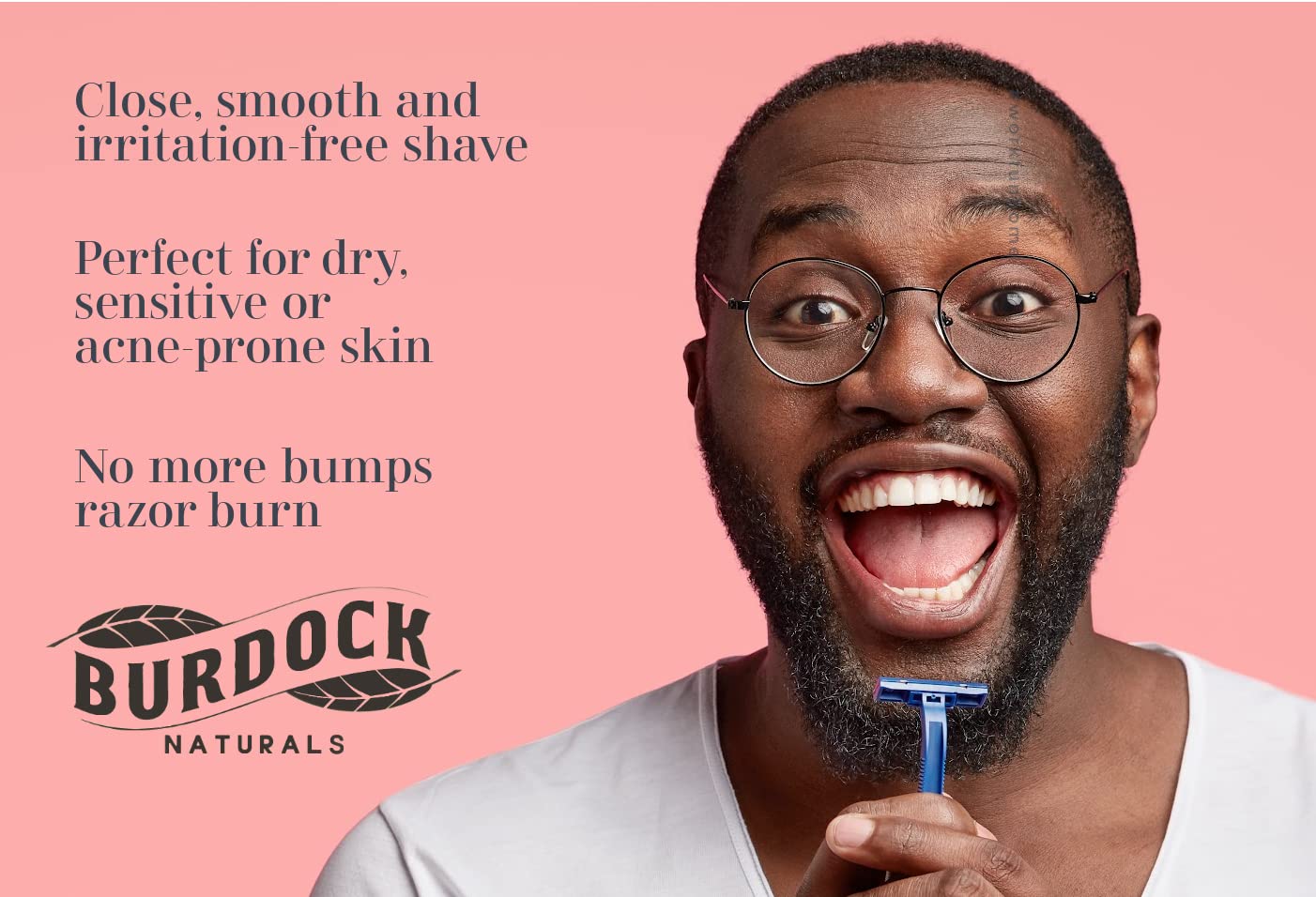 Burdock Naturals Organic Shaving Soap - All natural Shaving cream for razor burn and bumps