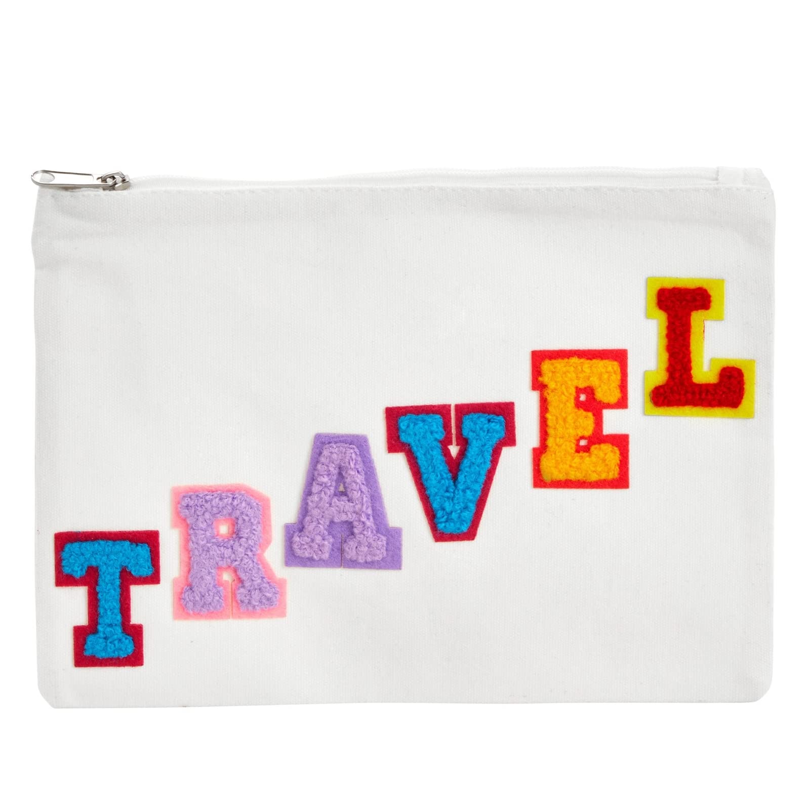 Bright Creations 6-Pack White Makeup Bag Set with Zipper - 8x6 Customizable Cotton Canvas Pouches for DIY Arts and Crafts, Items to Tie-Dye for Cosmetic Items, Stationary, Party Favors