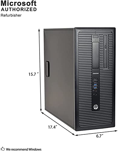 HP Fastest EliteDesk 800 G1 Business Tower Computer PC - Intel Quad-Core i7 3.9GHz, 16GB Ram, 1TB HDD + 120GB SSD, Wireless WiFi, Display Port, USB 3.0 Win 10 Pro (Renewed) (Intel Core i7)