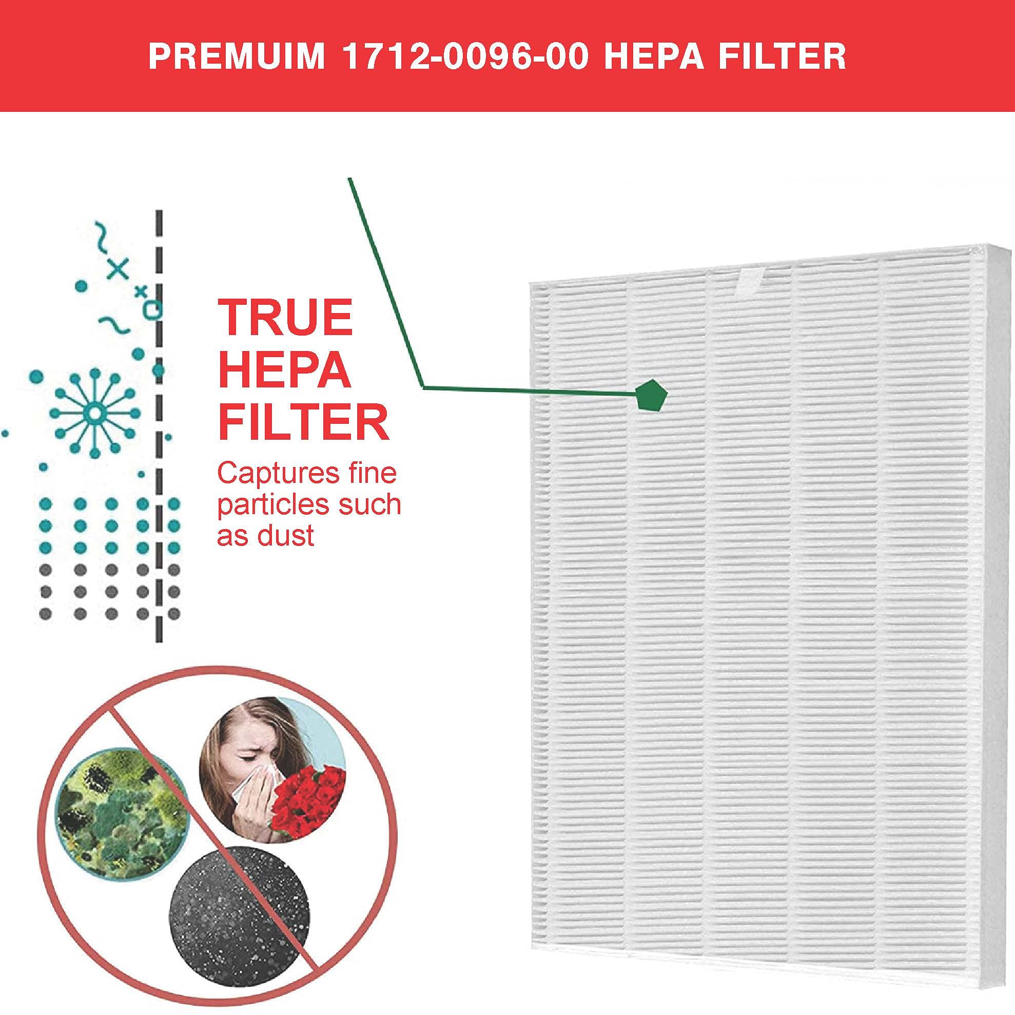 Topdeck ESSENTIALS C545 True HEPA Replacement Filter S, Compatible with Winix C545 Air Purifier, Replaces Winix S Filter 1712-0096-00. H13 Grade True HEPA Filter + 6 Activated Carbon Filters (1 + 6)