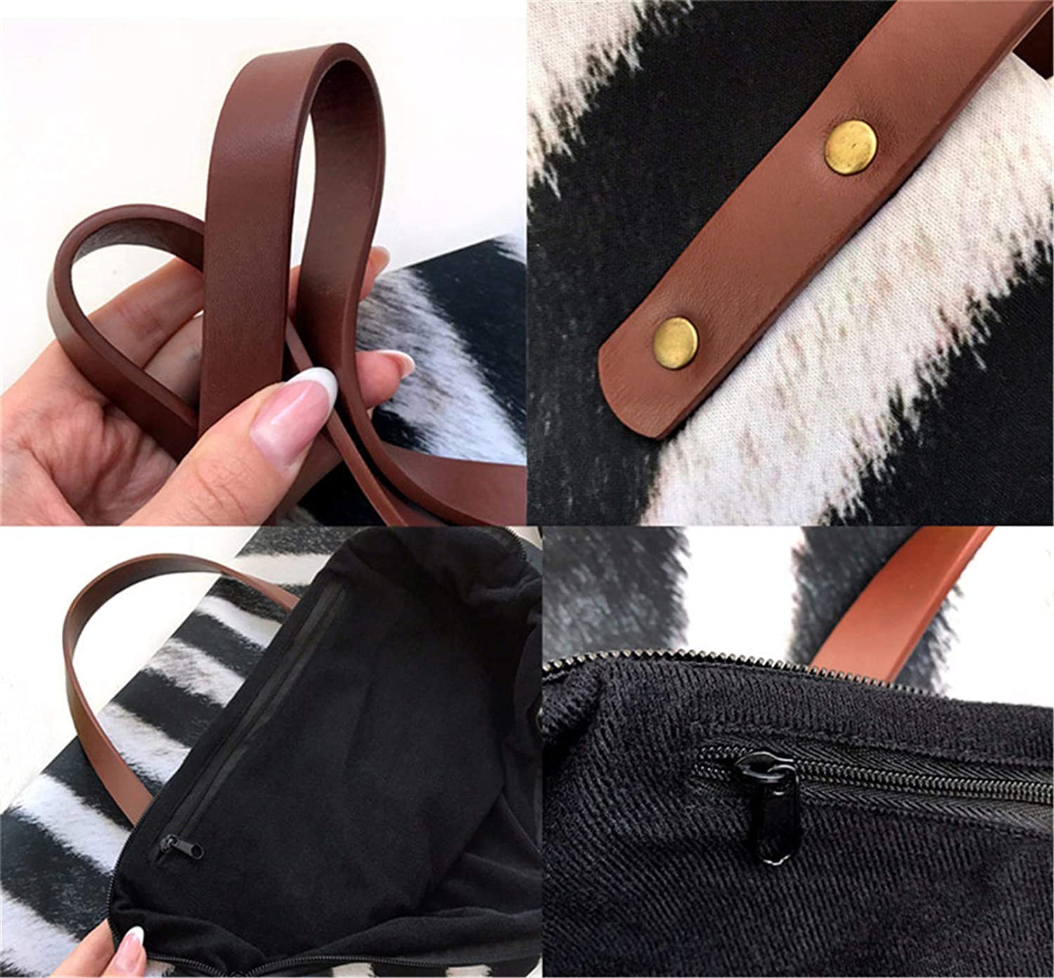 Wideasale Handle Shoulder Bag for Women Large Capacity Flower Pink Ribbon Tote Handbags Meaningful Gift,Breast Cancer Awareness