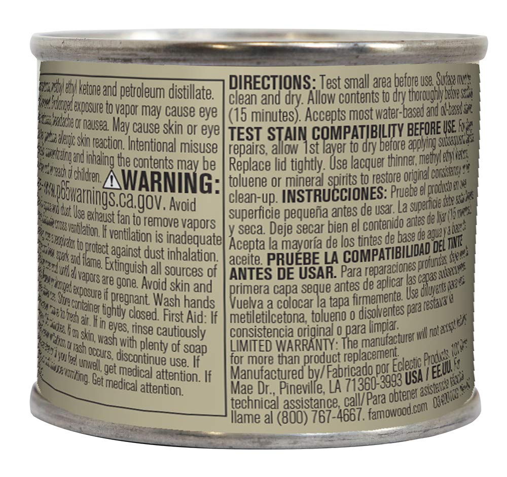 FamoWood 36141100 Original Wood Filler - 1/4 Pint, Alder