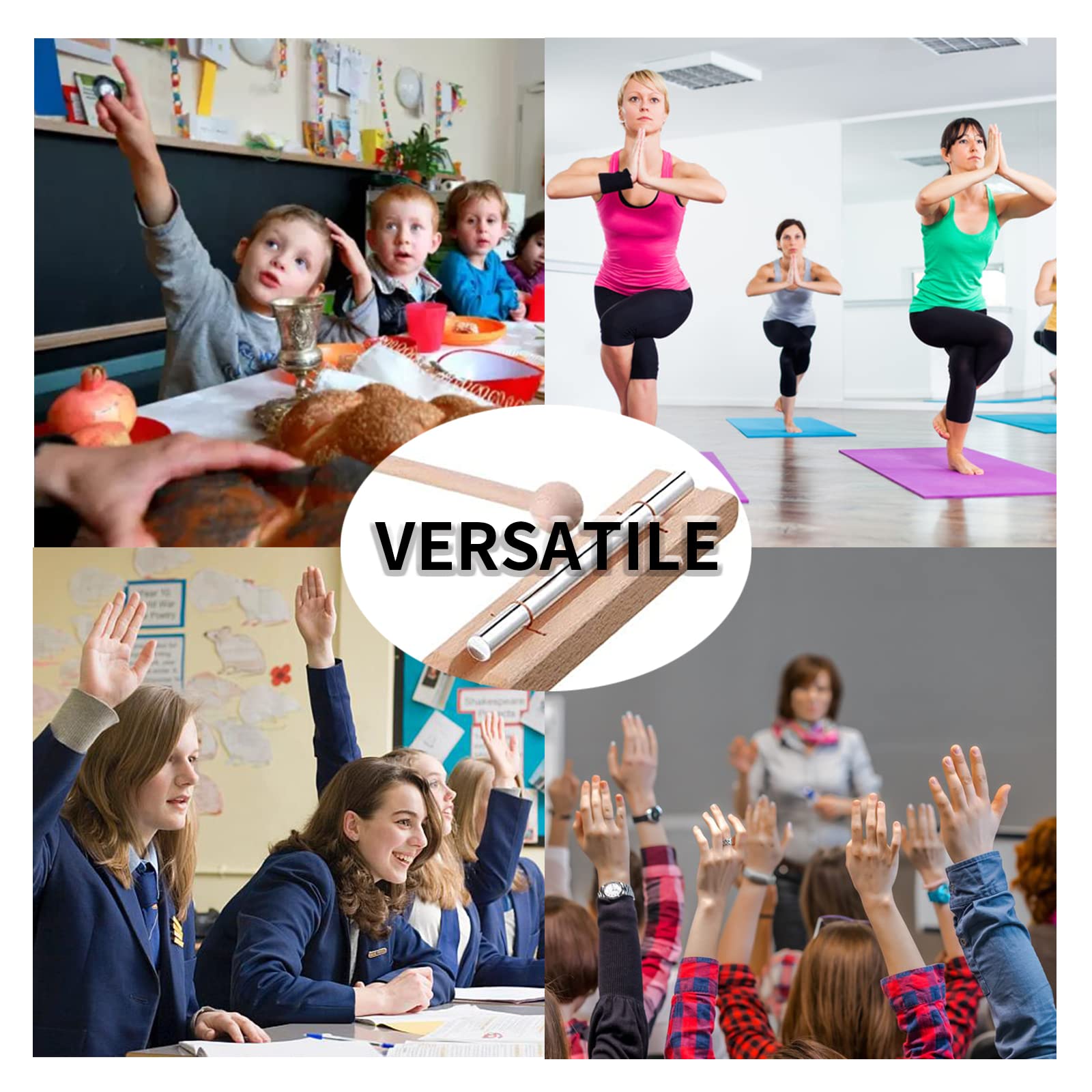 Classroom Chime Meditation Solo Hand Bell Percussion Instrument Teacher Tools Reminder Bell for Classroom Management, Meditation