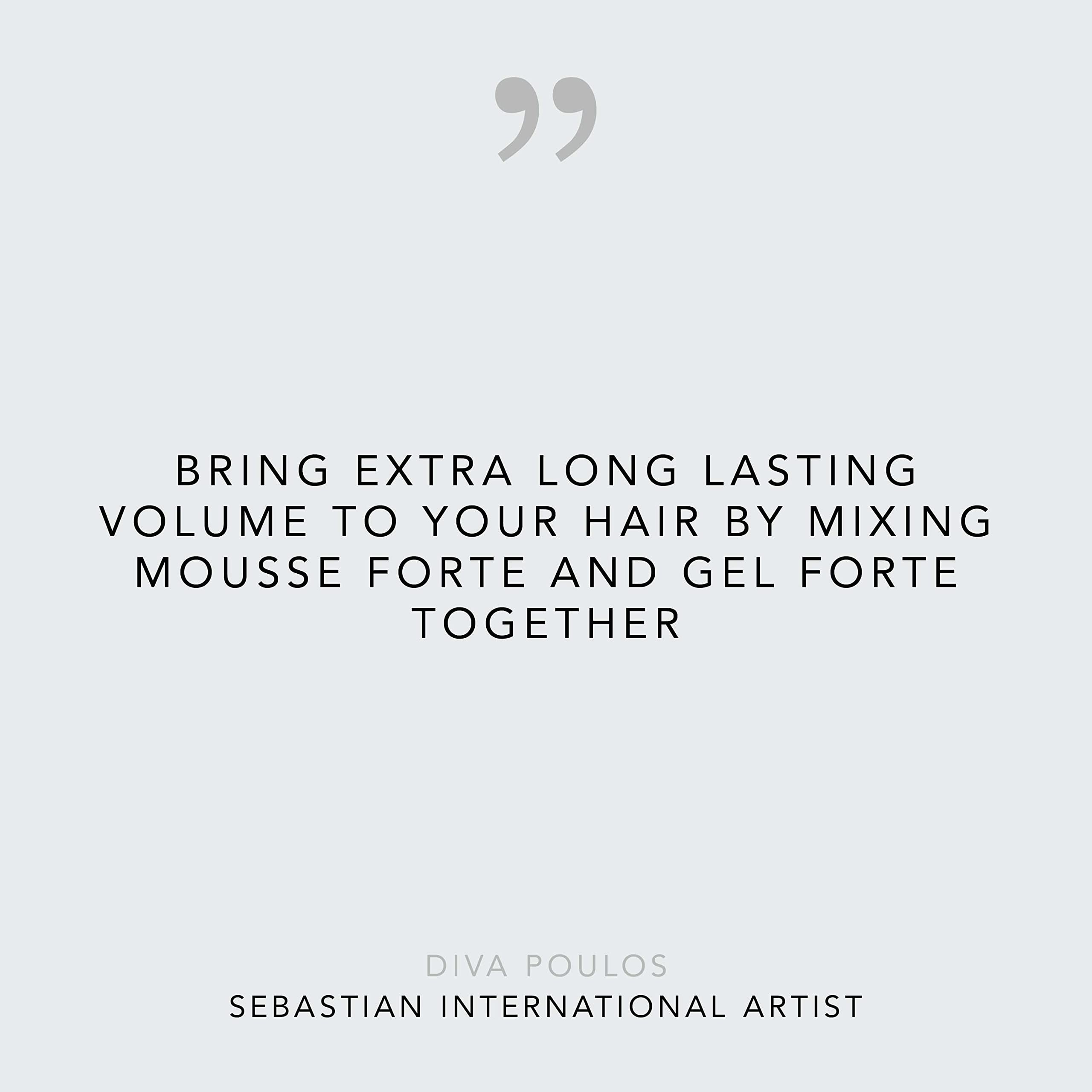 Sebastian Mousse Forte, Strong-Hold Mousse for Professional Hair Styling, 7 oz
