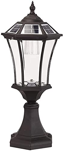 Praee Outdoor Waterproof Solar Pillar Wall Lamp LED Villas Exterior Column Lights Garden Porch Home Landscape Lighting Streetlights Aluminum Terrace Community Pillar Post Light