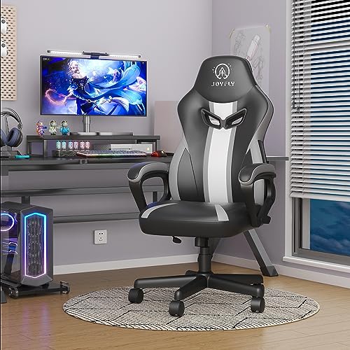 JOYFLY Gaming Chair, Gamer Chair Racing Style Game for Adults Teens, Ergonomic PC with Lumbar Support, 300lbs(Black)