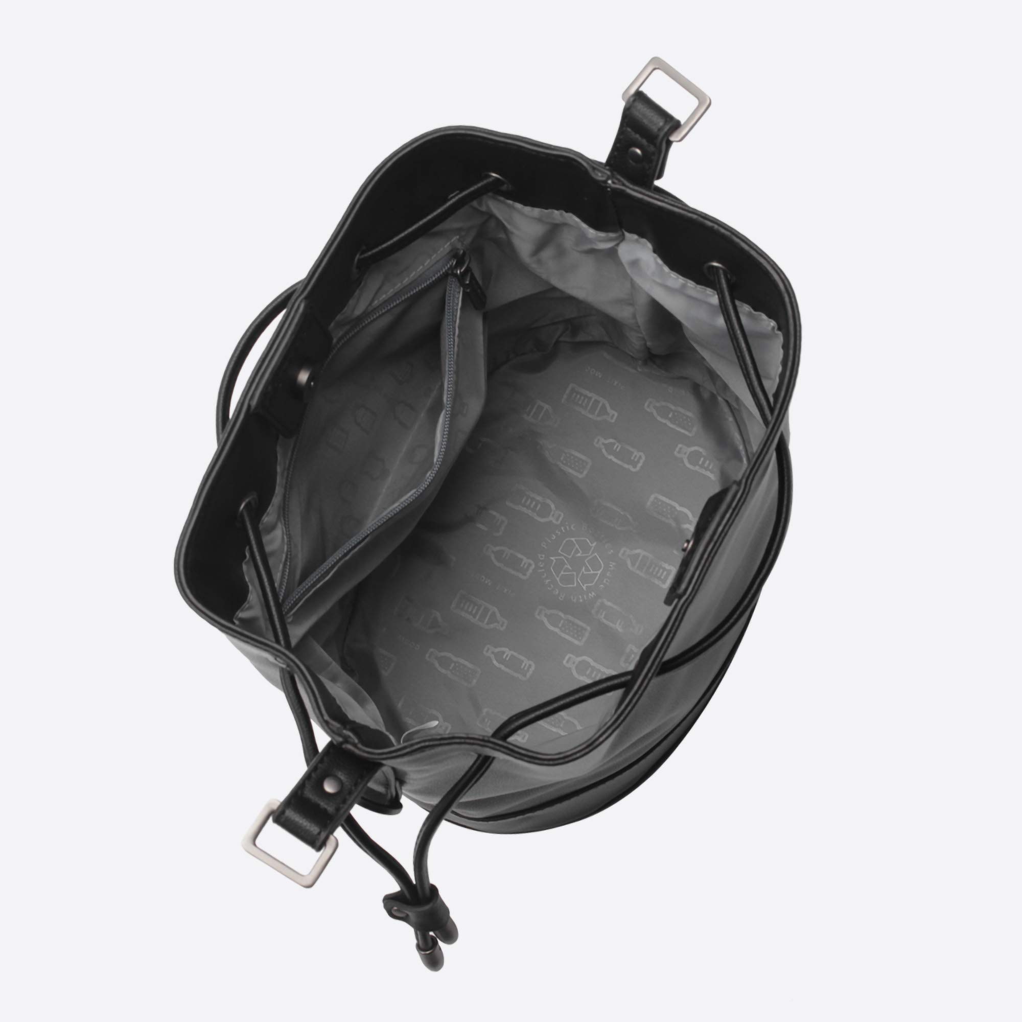 Pixie Mood Inc Amber 11 x 9 Vegan Leather Bucket Bag, Black