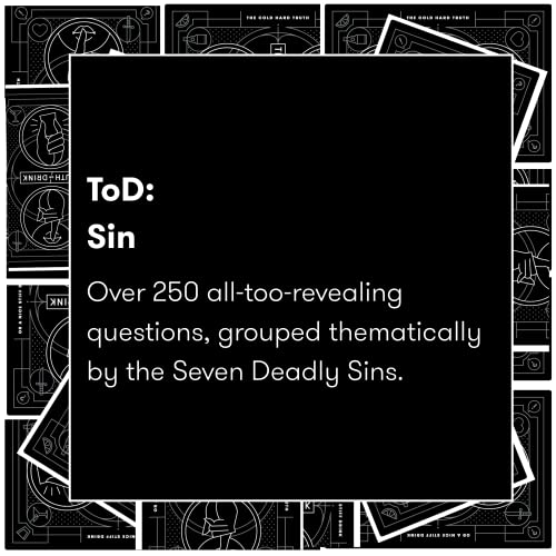 Truth or Drink: SIN Edition by Cut – Reveal Your Guilty Pleasures with 250+ Devilish Questions Inspired by The Seven Deadly Sins (Stand-Alone or Expansion Pack)