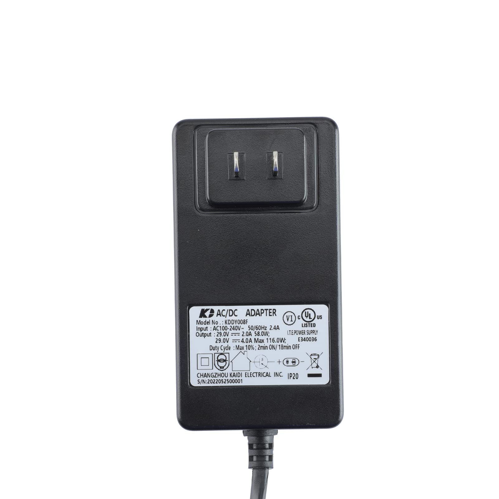 MineCtrl Recliner Power Supply, Model KDDY008F Kaidi AC/DC Switching Power Supply Transformer 29V 2A Adaptor for Lift Chair or Power Recliner Limoss Okin