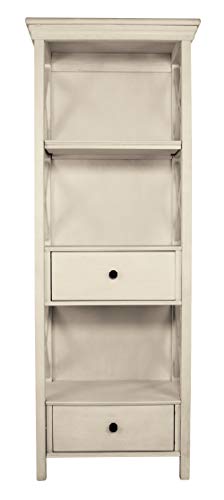 Signature Design by Ashley Bolanburg Cottage Chic Display Cabinet or Bookcase, Antique White