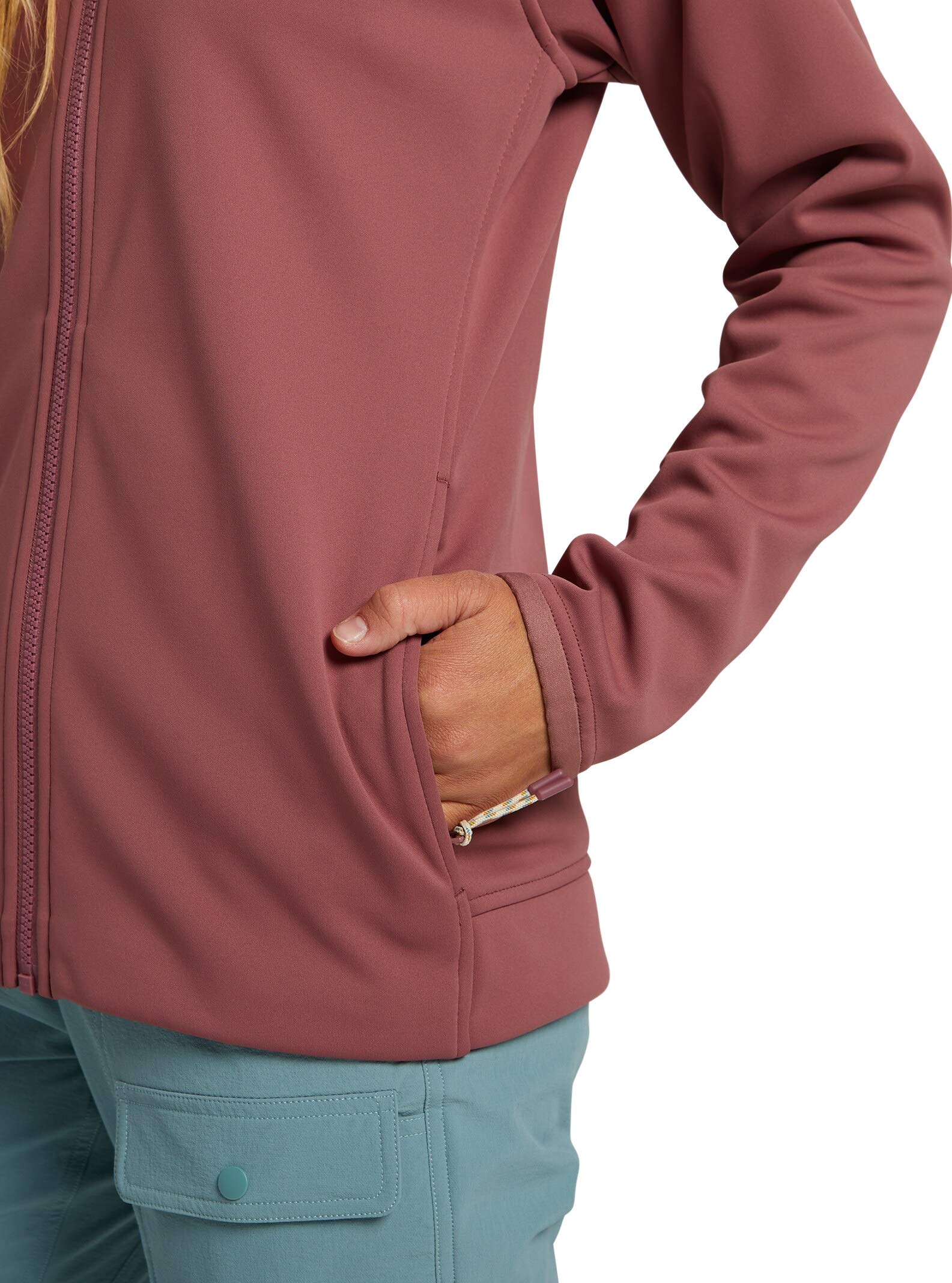 Burton Womens Crown Weatherproof Track Jacket, Rose Brown, Large