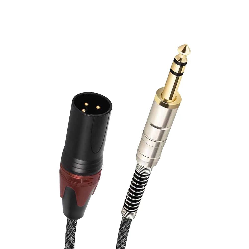 CUNBANZ 1.6FT XLR Male to 1/4"(6.35mm) TRS Nylon Braided Balanced Microphone Cable,TRS to XLR Male Cable Mic Cord 0.5M