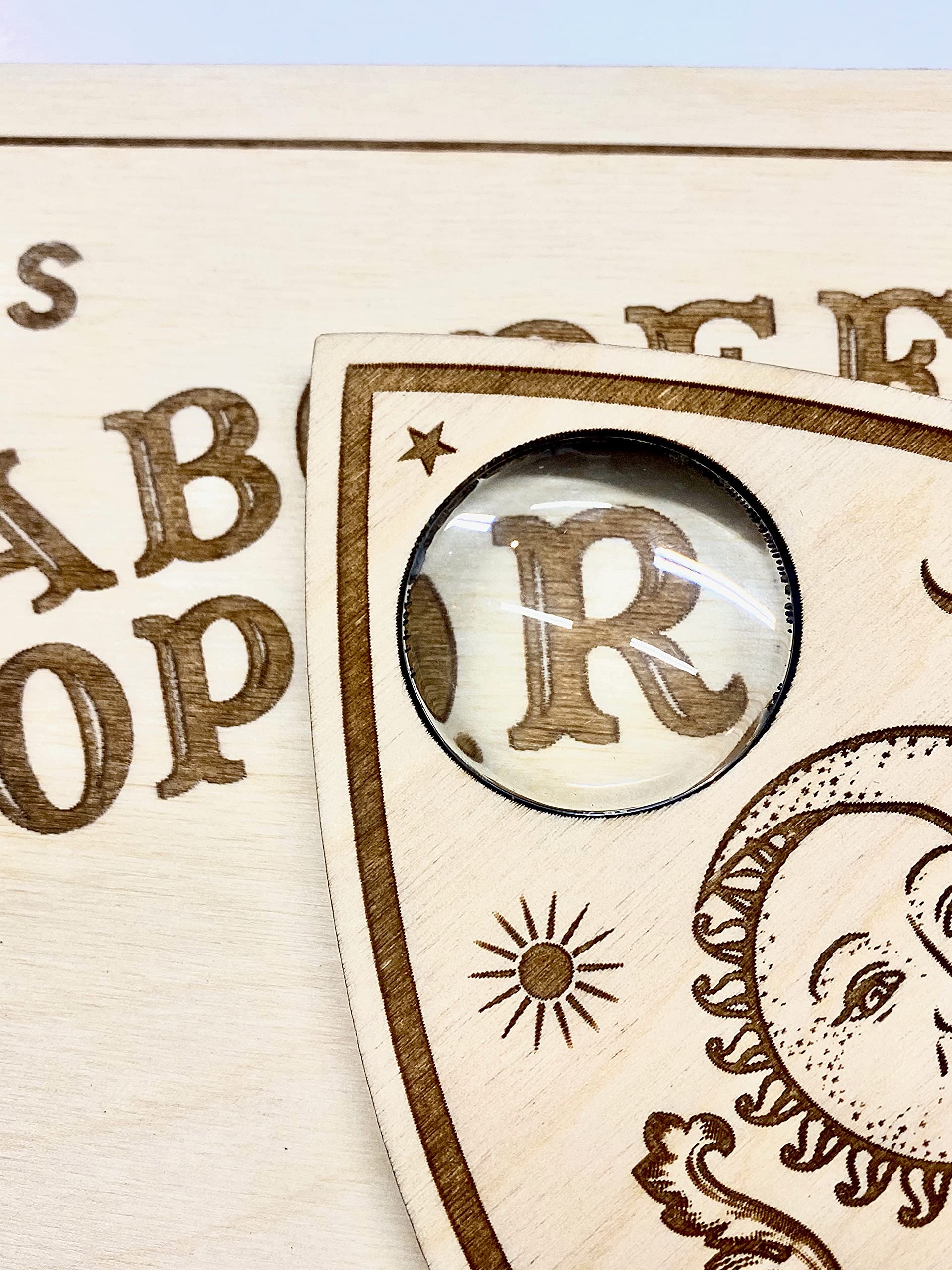 Planchette Only - Wooden Spirit Board - Spirit Board - Handmade Talking Spirit Board with Wooden Planchette - Handmade Wooden Premium Quality Talking Board (All Seeing Eye Planchette)
