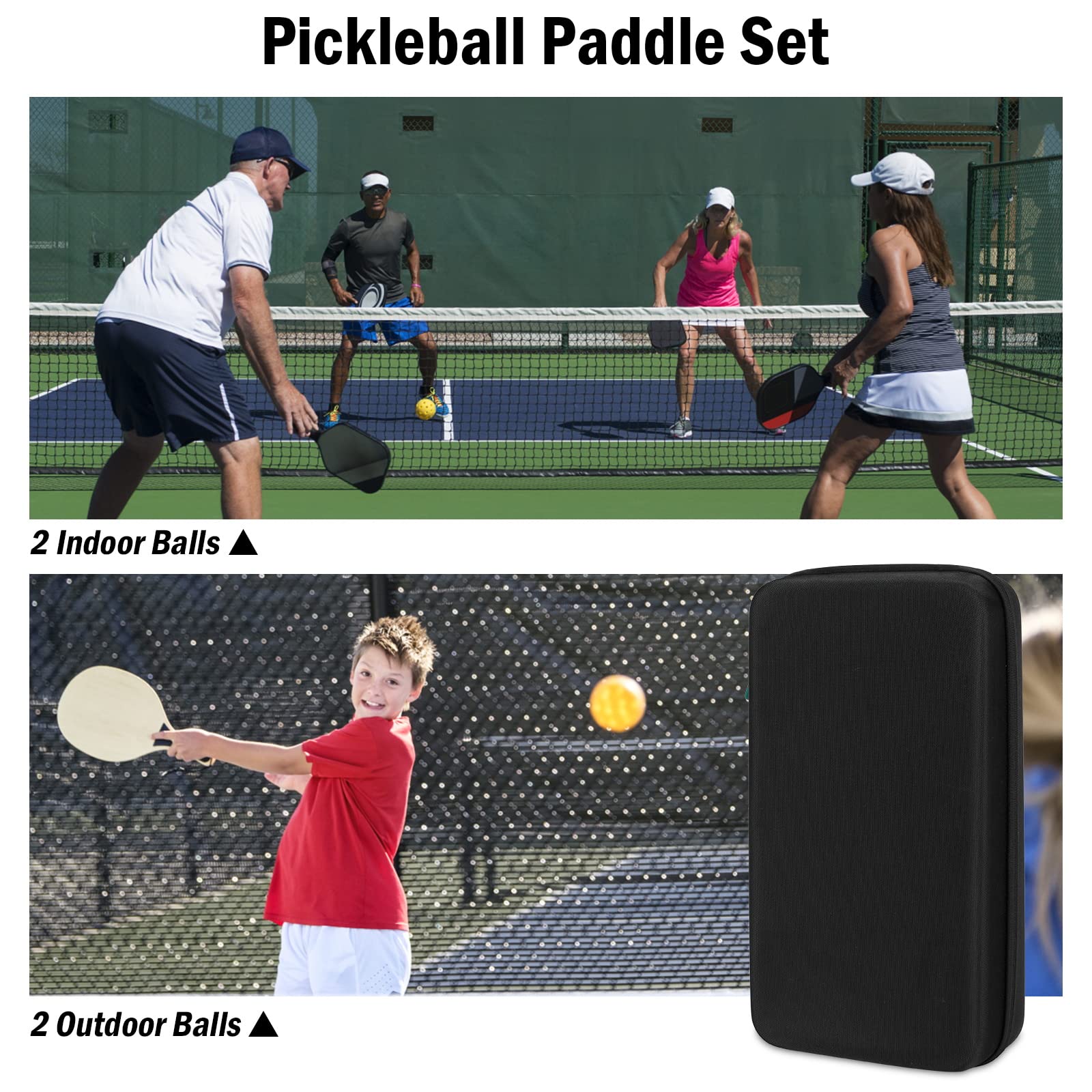C CALYCO Pickleball Bag Pickleball Sling Cover with Extra Storage Space for Accessories, Adjustable Pickleball Carrying Case for Men & Women Fits 2 Paddle & 4 Balls