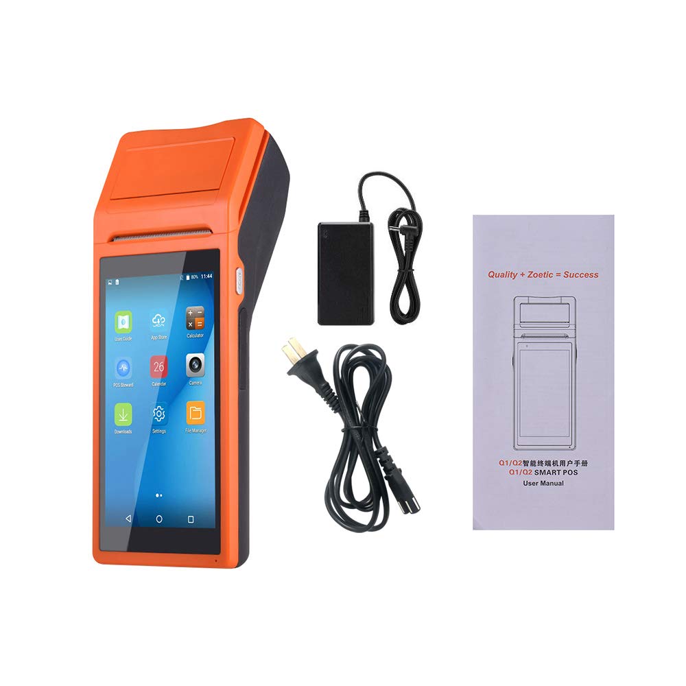 Bisofice POS Receipt Printer, Upgraded Android 8.1 OS Mobile POS, 58mm Receipt Printer, 5.45" Touch Screen PDA Printer Supports 3G WiFi BT4.0 USB OTG Bluetooth, Handheld POS Machine Terminal Printer