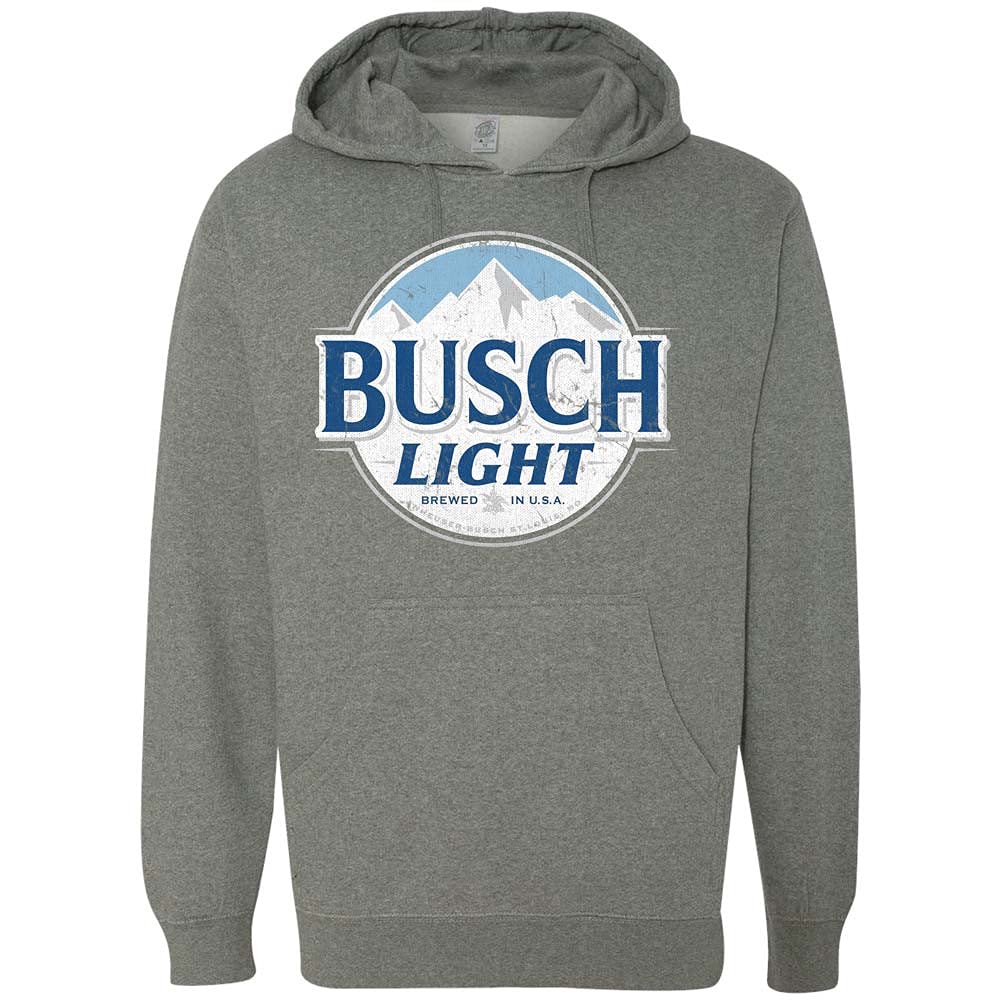 Busch Light Grey Logo Hoodie Large