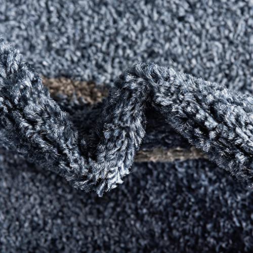 Unique Loom Autumn Collection Area Rug - Arrow (3' 3" Round, Navy Blue/ Gray)