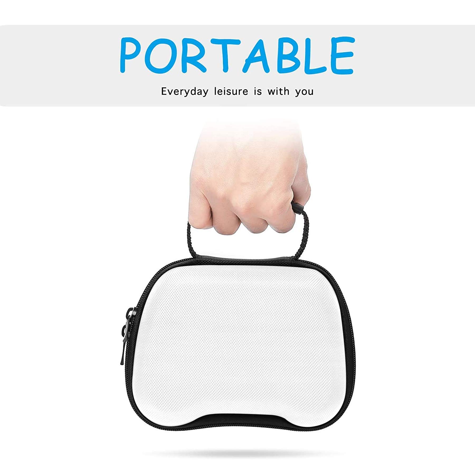 My Genik Controller Holder Protective Case for Sony Playstation 5, Wireless Consoles Carrying Pouch Hard Shell Travel Bag White