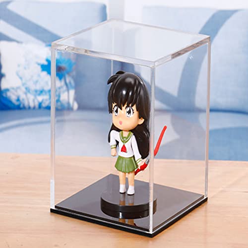Clear Acrylic Display Case Box ,Versatile Collectibles Display Dustproof Showcase with Thickening Base,for Display Action Figures Home Storage Organizing Toys (8x8x12 inch/20x20x30cm)