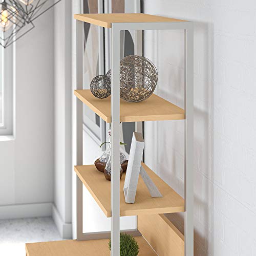 Bush Business Furniture Method Bookcase with Hutch, Natural Maple
