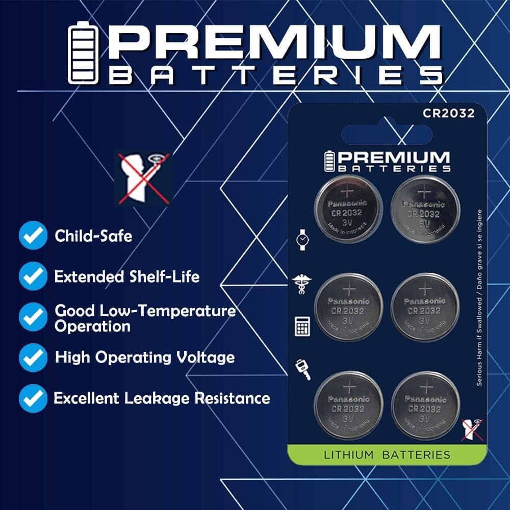 Premium CR2032 Battery Lithium 3V Coin Cell - Japanese Engineered High Capacity Batteries 24 Pack