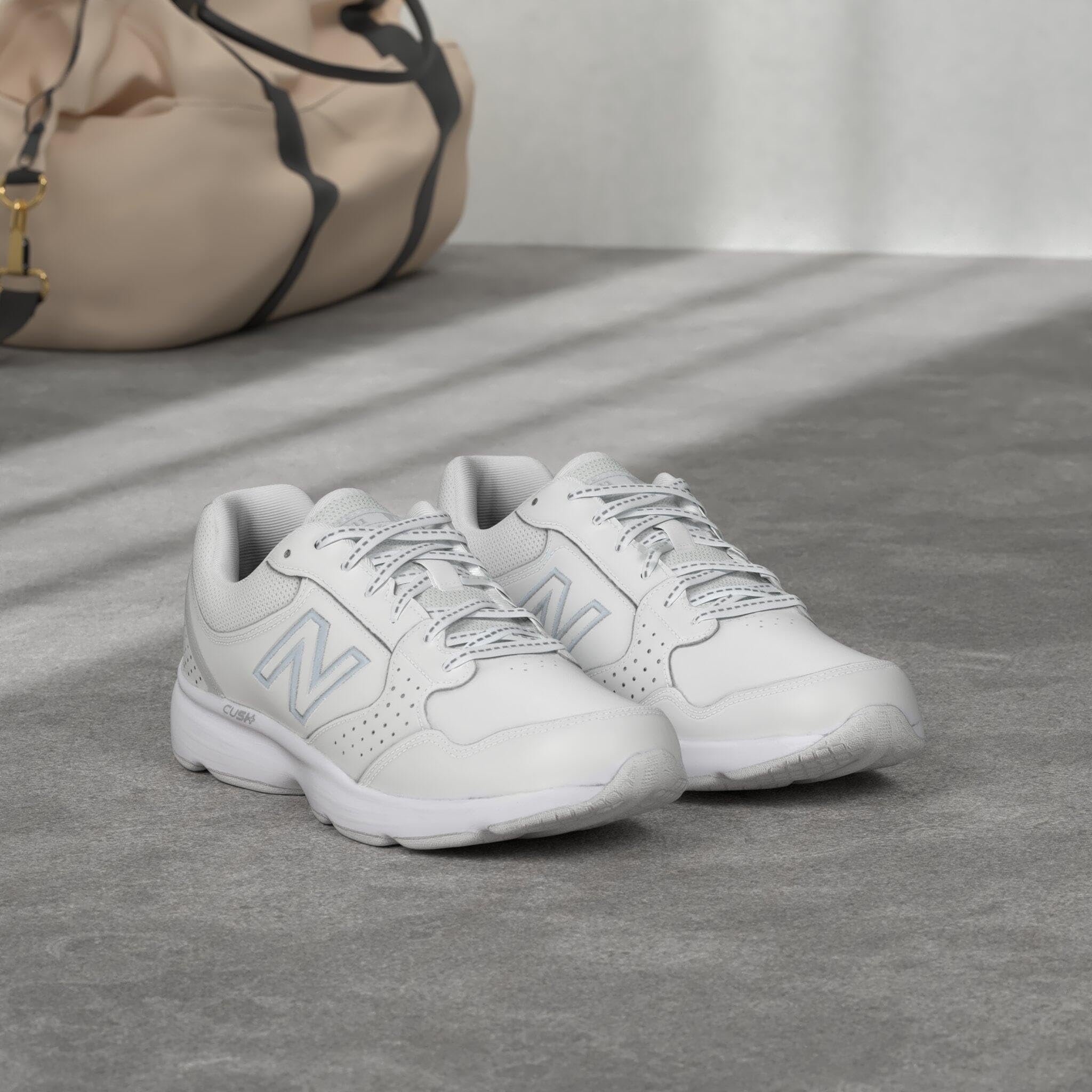 New Balance Women's 411 V1 Walking Shoe, White/White, 9