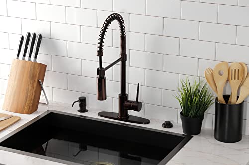 Kingston Brass LS8775NYL New York Single-Handle Pre-Rinse Kitchen Faucet, Oil Rubbed Bronze