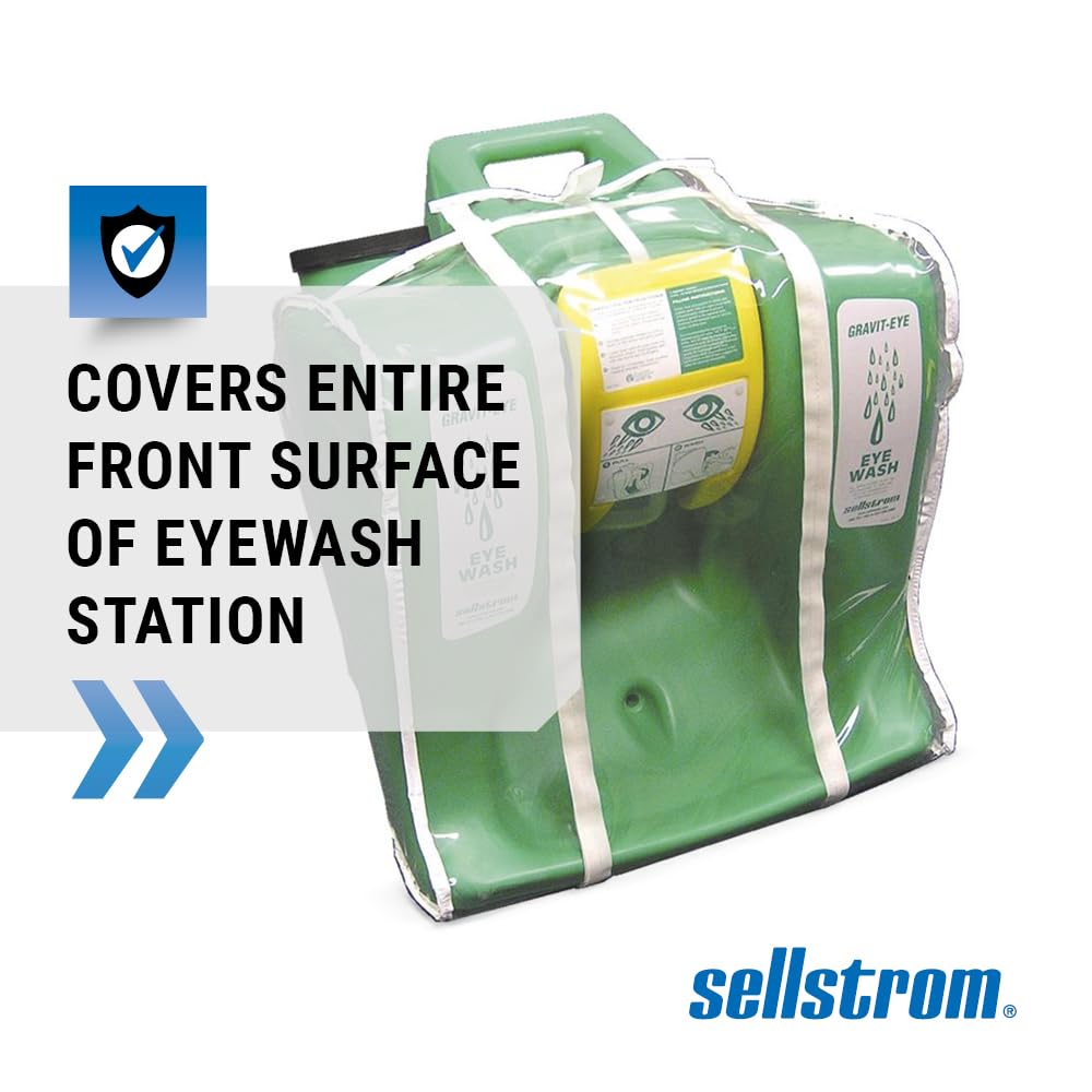 Sellstrom Clear Vinyl Replacement Dust Cover, For 16 Gallon Gravity-Flow Portable Eye Wash Station (Eyewash Station Not Included), S90335