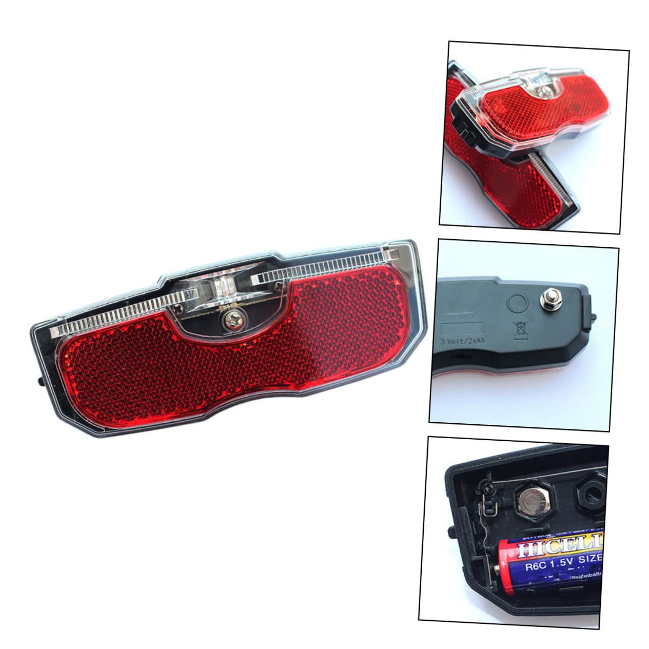 CLISPEED 2pcs Road Bike Tail Light taillight with Lights Reflector Warning Light Strip Mountain Bike Bike Tail lamp Bike Rear Lights Riding Headlight Flashlight Scattered Beads
