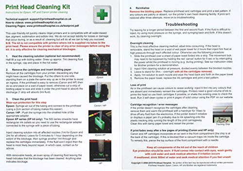 Printhead Hospital Printer Cleaning Kit for Canon Hewlett Packard HP Deskjet Officejet Photosmart - 5 oz | Easy to use kit to Clear Printer nozzles