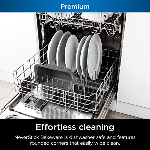 Ninja B30509 Foodi NeverStick Premium 9 inch x 5 inch Loaf Pan, Nonstick, Oven Safe up to 500⁰F, Dishwasher Safe, Grey (Pack of 2)