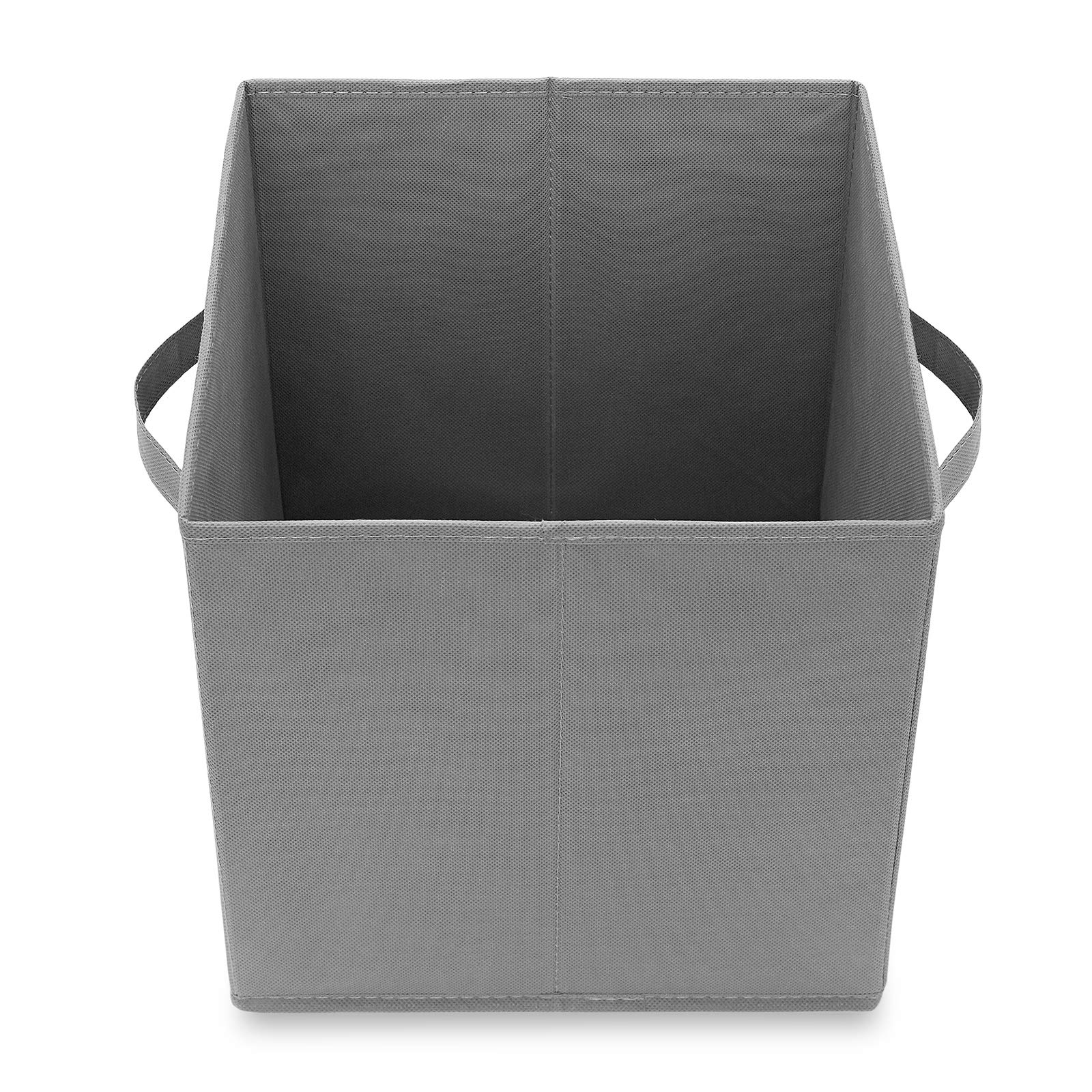 Casafield Set of 12 Collapsible Fabric Cube Storage Bins, Gray - 11" Foldable Cloth Baskets for Shelves, Cubby Organizers & More