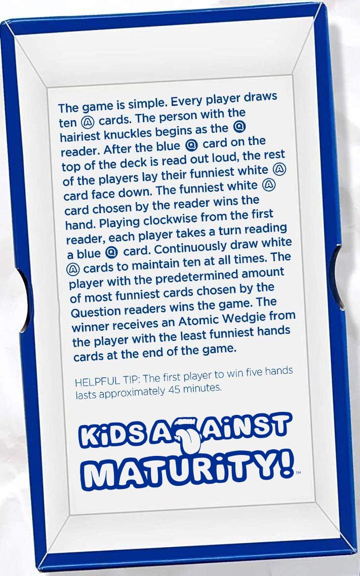 Kids Against Maturity: Card Game for Kids and Families, Super Fun Hilarious for Family Party Game Night