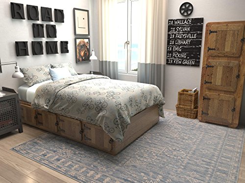 Unique Loom Paris Collection Area Rug - Birch (8' Square, Blue/ Beige)