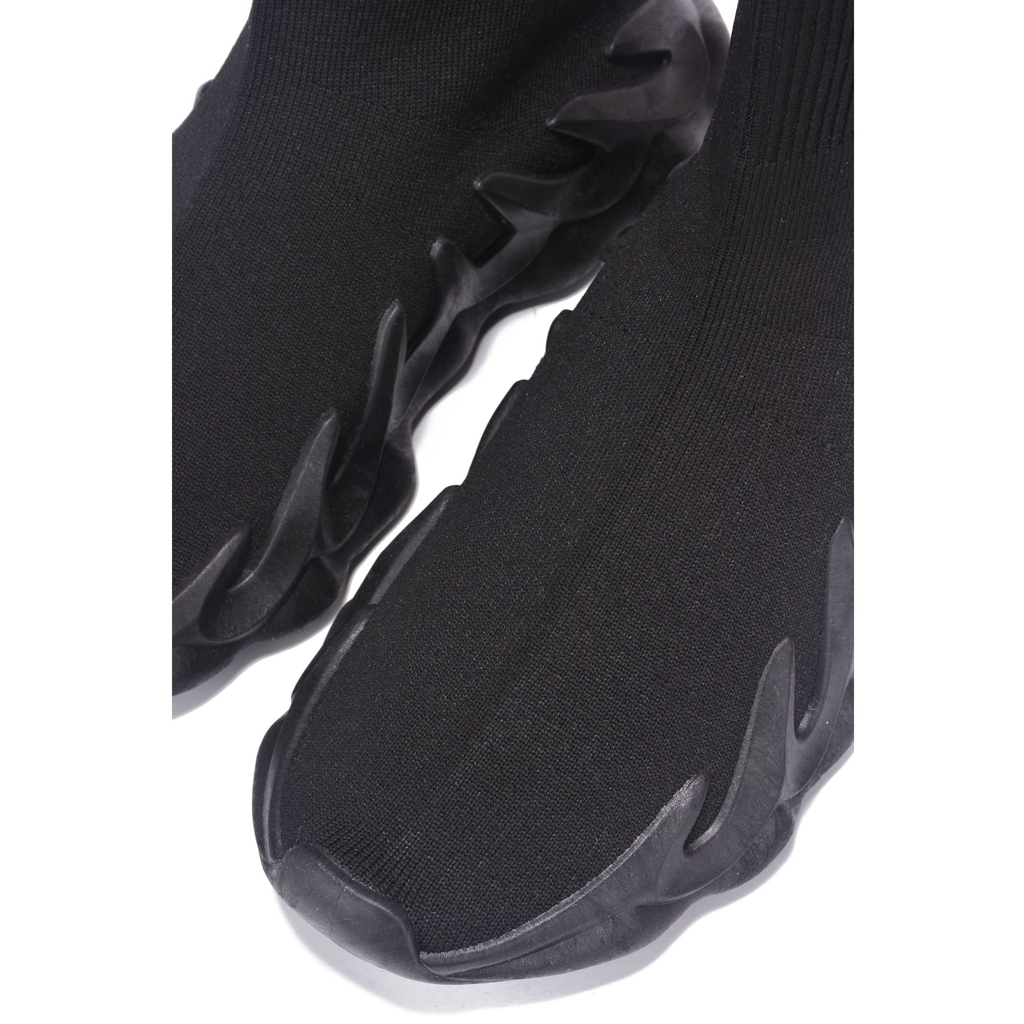 Cape Robbin Santorini Sneakers for Women, High Top Fashion Sneakers - Black Size 7