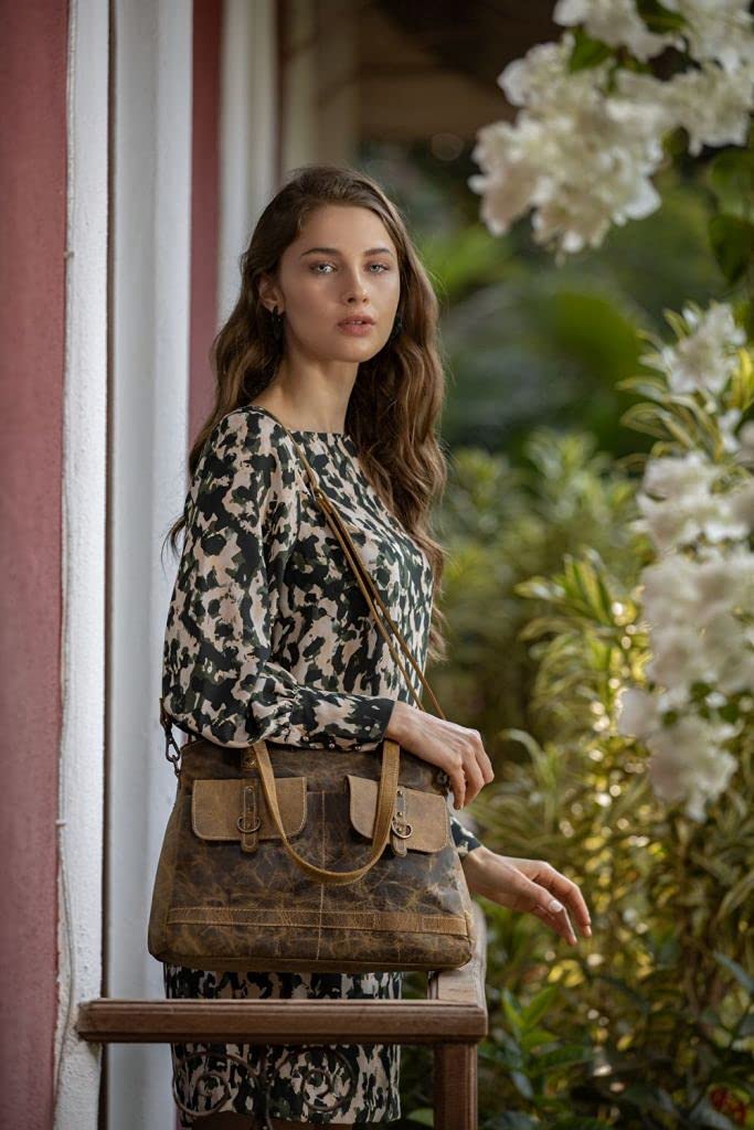 Myra Bag Lady'S First Love Leather Bag Upcycled Leather S-2166