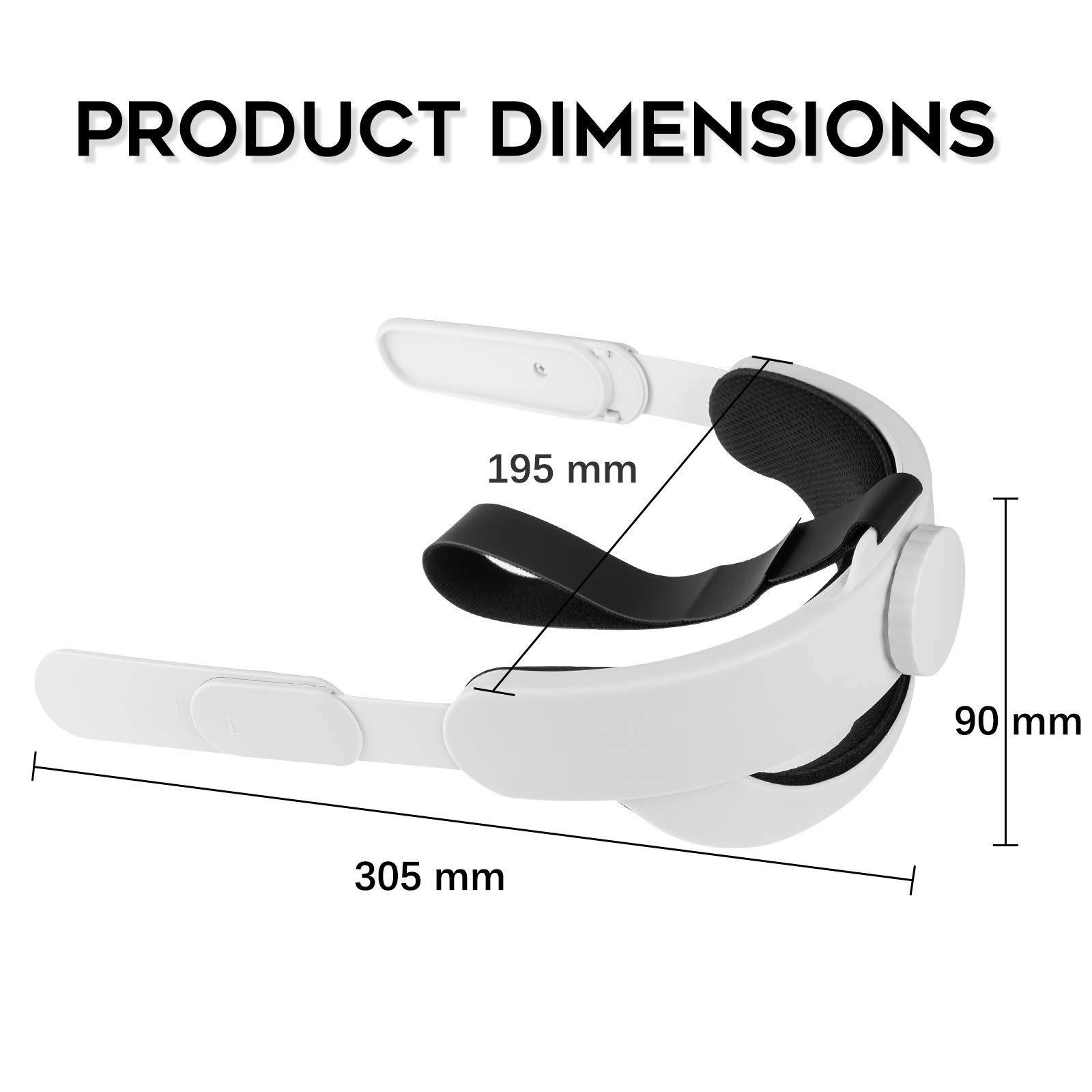 Seltureone Compatible for Quest 2 Head Strap, Replacement for Elite Strap, Adjustable Comfortable Strap with Head Cushion, Reduce Pressure for Quest 2 Accessories Headset