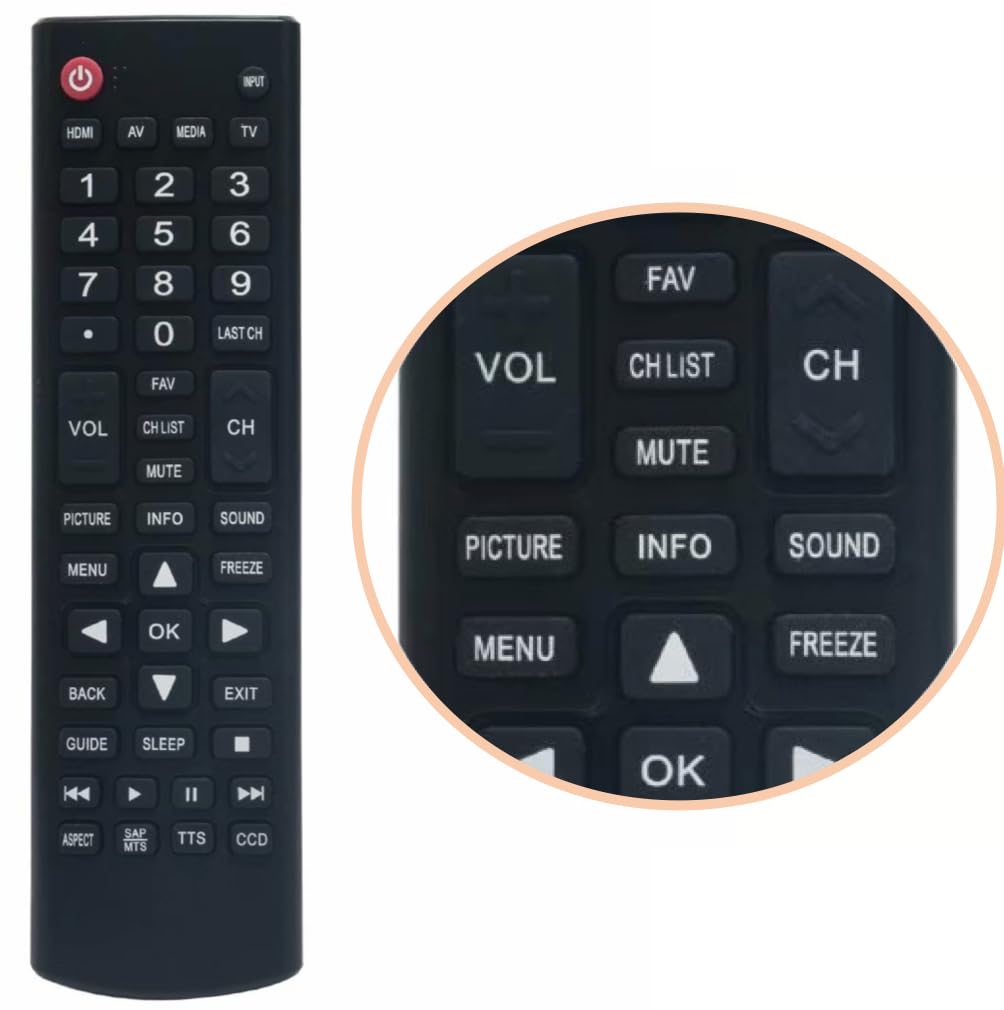 ONA50UB19E05 ONC50UB18C05 Remote Control fit for ONN 4K Ultra HD (2160P) UHD LED TVs
