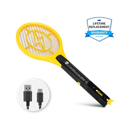 Electric Fly Swatter Racket - Indoor & Outdoor Bug Zapper, Mosquito Zapper for Home, Pest Control, Fly Zapper, Mosquito and Bug Zapper Indoor