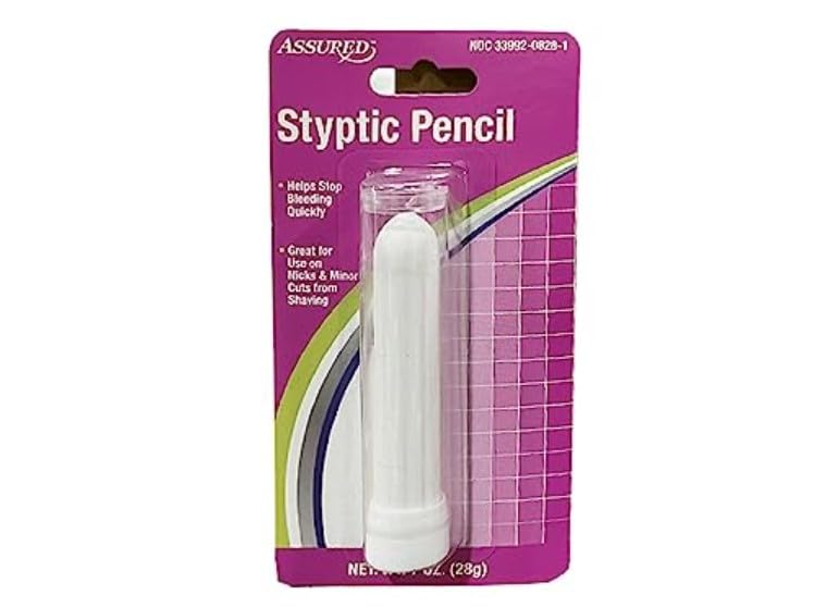 Assured Styptic Pencil 1 Oz - Stop Bleeding Fast, Gentle on Skin. Must-Have for Shaving and Grooming., Pack of 2