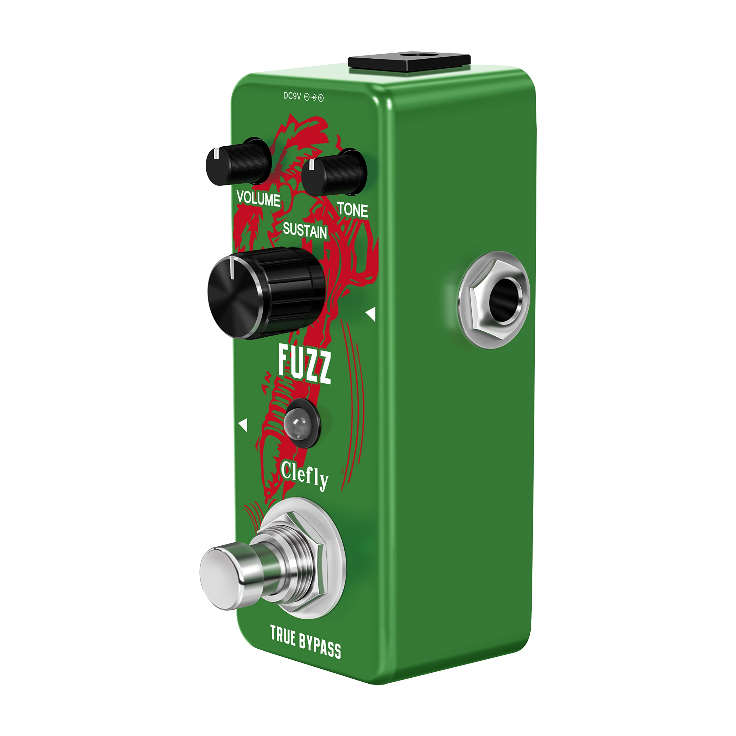 Clefly Guitar Fuzz Pedal Special Analog Fuzz Effect Pedals For Electric Guitar Plump And Rich Mini Size Wtih True Bypass (LEF-306)