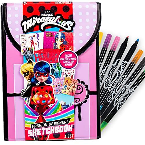 Miraculous Fashion Designer Sketchbook, Miraculous Ladybug Toys, Ladybug and Cat Noir, Ladybug and Cat Noir Toys, Miraculous Ladybug Stickers, Miraculous Stickers, Ladybug Toy, Ladybug Girl, Ages 6+