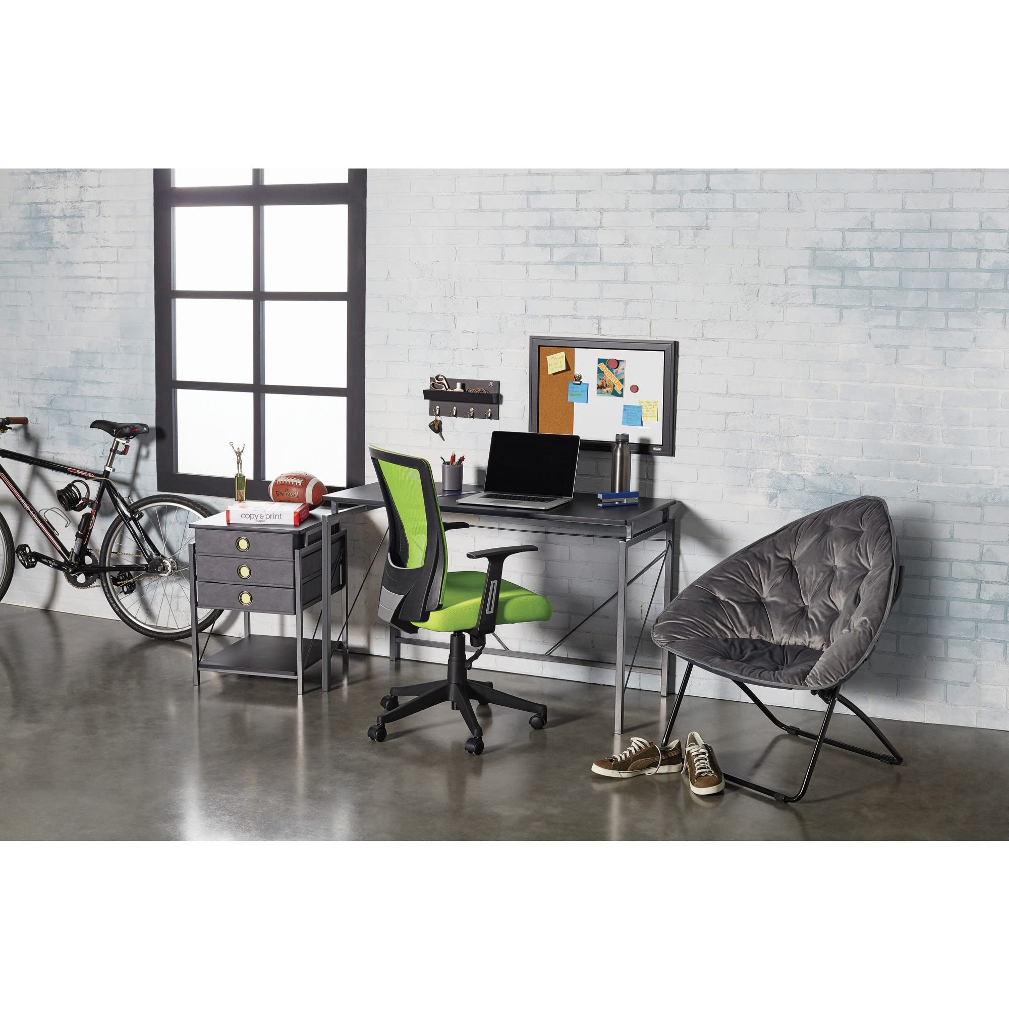 Brenton Studio® Radley Mesh Mid-Back Task Chair, Green/Black