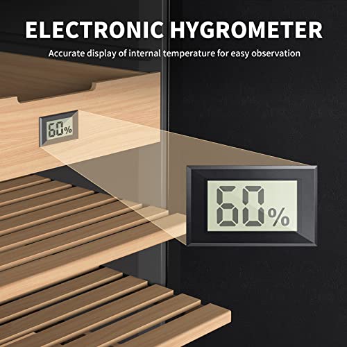 NEEDONE 350 Count Electric Cooler Cabinet, Made with Spanish Cedar Wood Shelves & Drawer with Hygrometer, LED Lighting, Cooling Function, Gift for Men