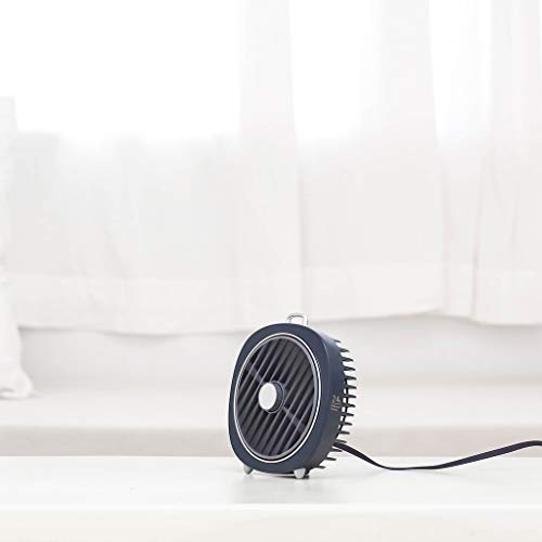 Toxz Portable Mini Fan Desktop Rotating Fan with Night Light,USB Rechargeable,Silent 3-Speed Wind,Simple Durable Small Fan,125x57x135mm