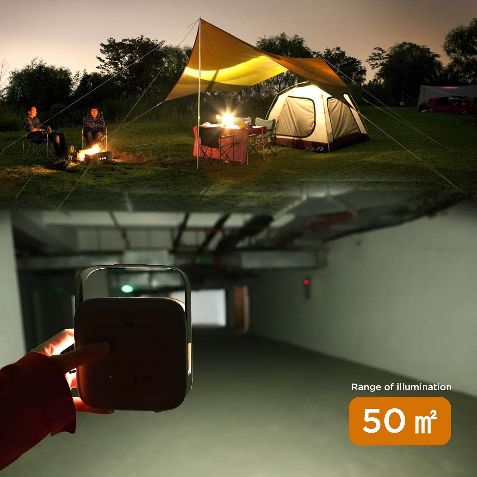 Camping Lantern Super Bright Portable 3 Light Modes Tent Light with Handle Rechargeable Handheld Flashligh Battery Powered Outdoor Accessories for Emergency Hurricane Storm Hiking Fishing Home
