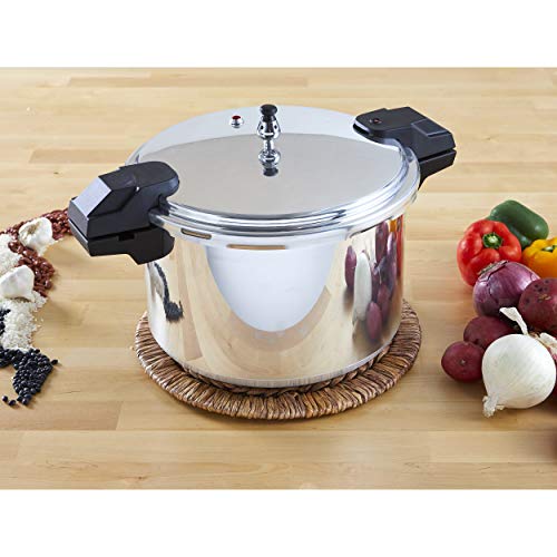 Mirro 92116 Polished Aluminum 5 / 10 / 15-PSI Pressure Cooker / Canner Cookware, 16-Quart, Silver