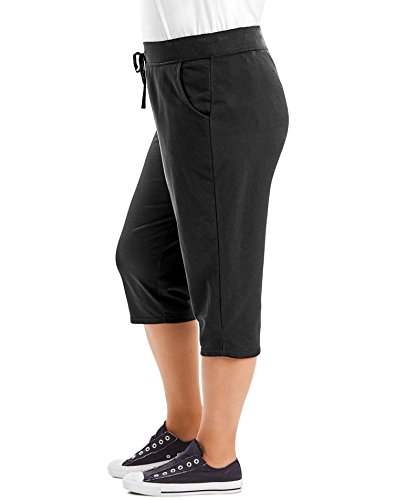 JUST MY SIZE womens French Terry Capri pants, Light Steel, 5X US