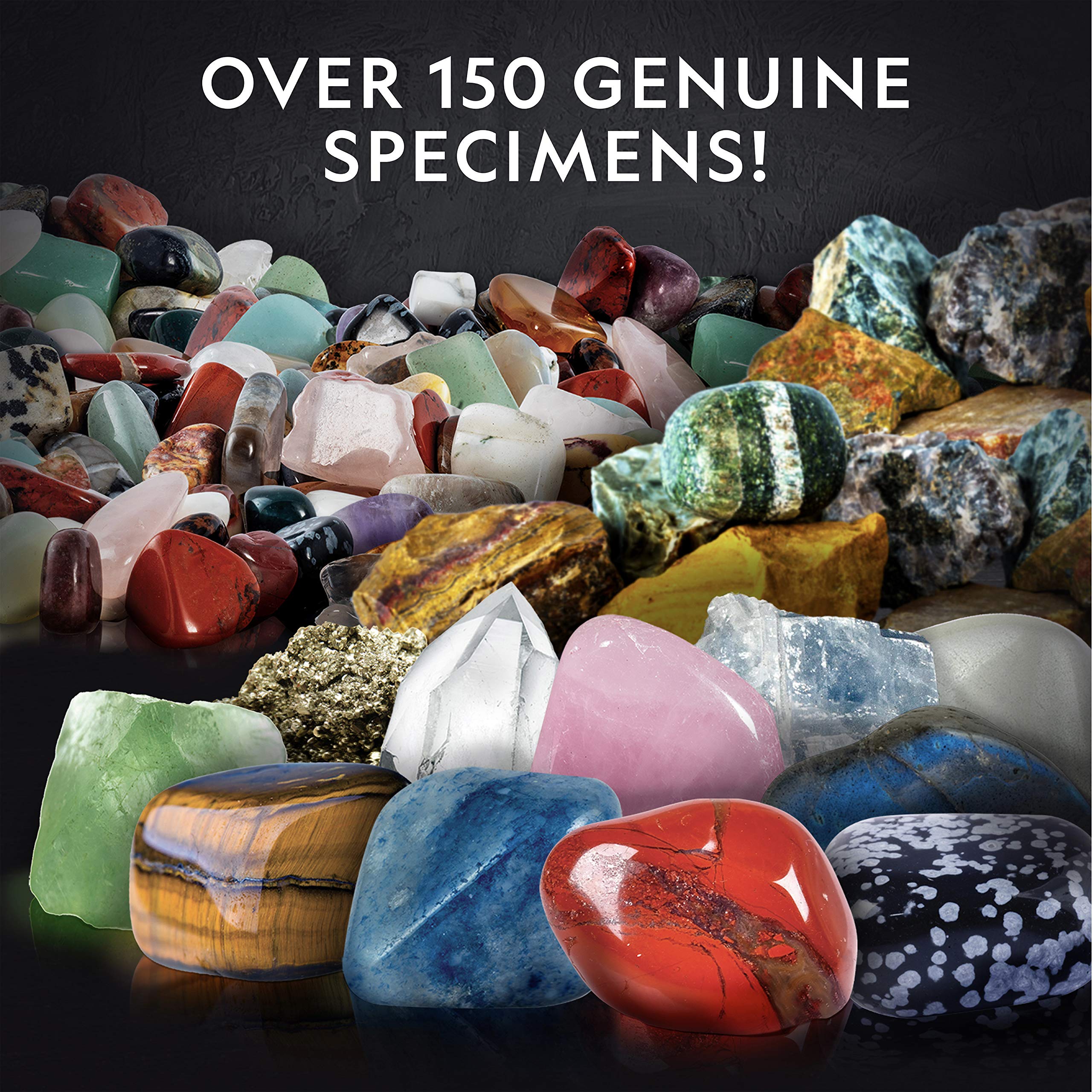 National Geographic Rock Bingo Game - Play Rock Bingo, Mineral Memory, Gemstone Trivia, & Card Games, Collection Includes Over 150 Rocks and Minerals, Educational STEM Toy for Kids (Amazon Exclusive)