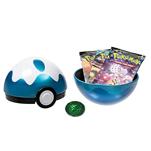 Pokemon Pokeball Tins & Trading Cards 3 Pack Assortment - Colors May Vary